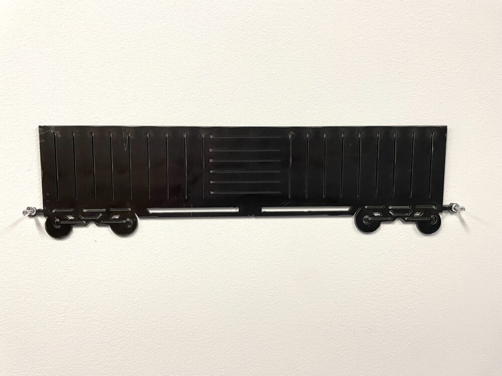 Steel Boxcar Cutout – Railroad Sign – The Ghost Yard
